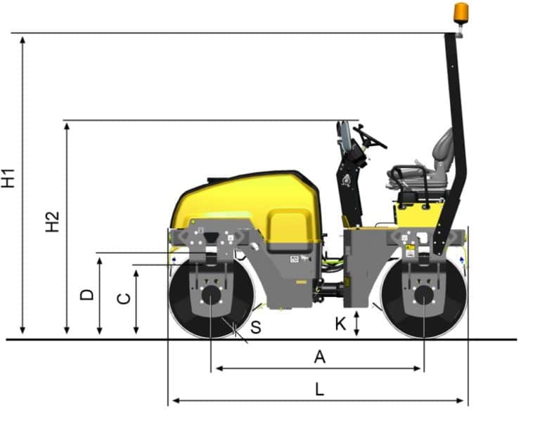 2.5T Tandem Vibrating Smooth Drum Roller - Hire Pro